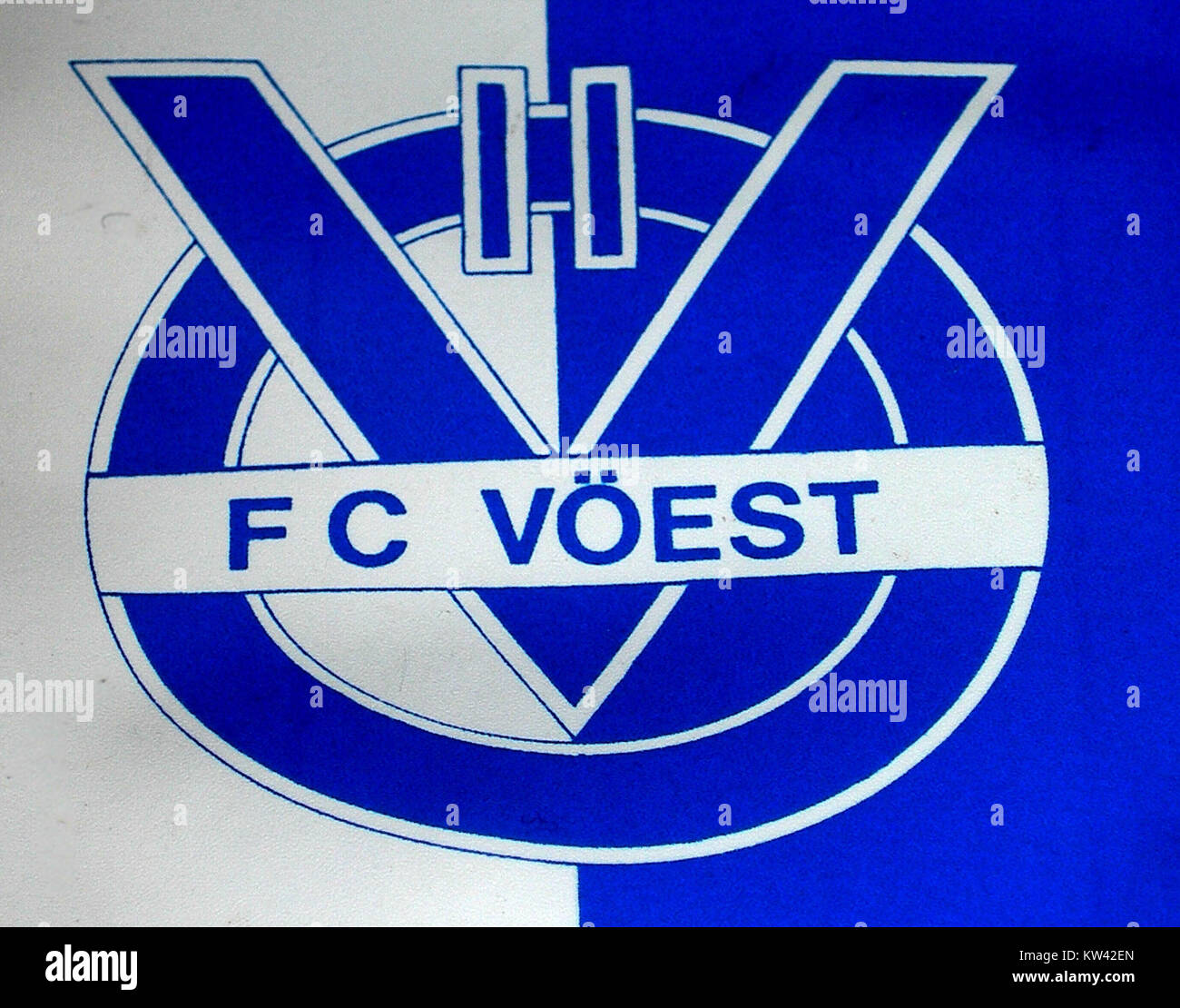 The emblem of FC VOEST Linz, an Austrian football club, represents the ...
