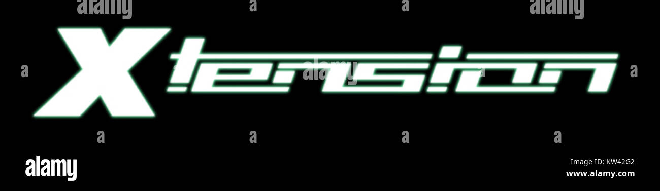 X Tension logo Black Stock Photo - Alamy