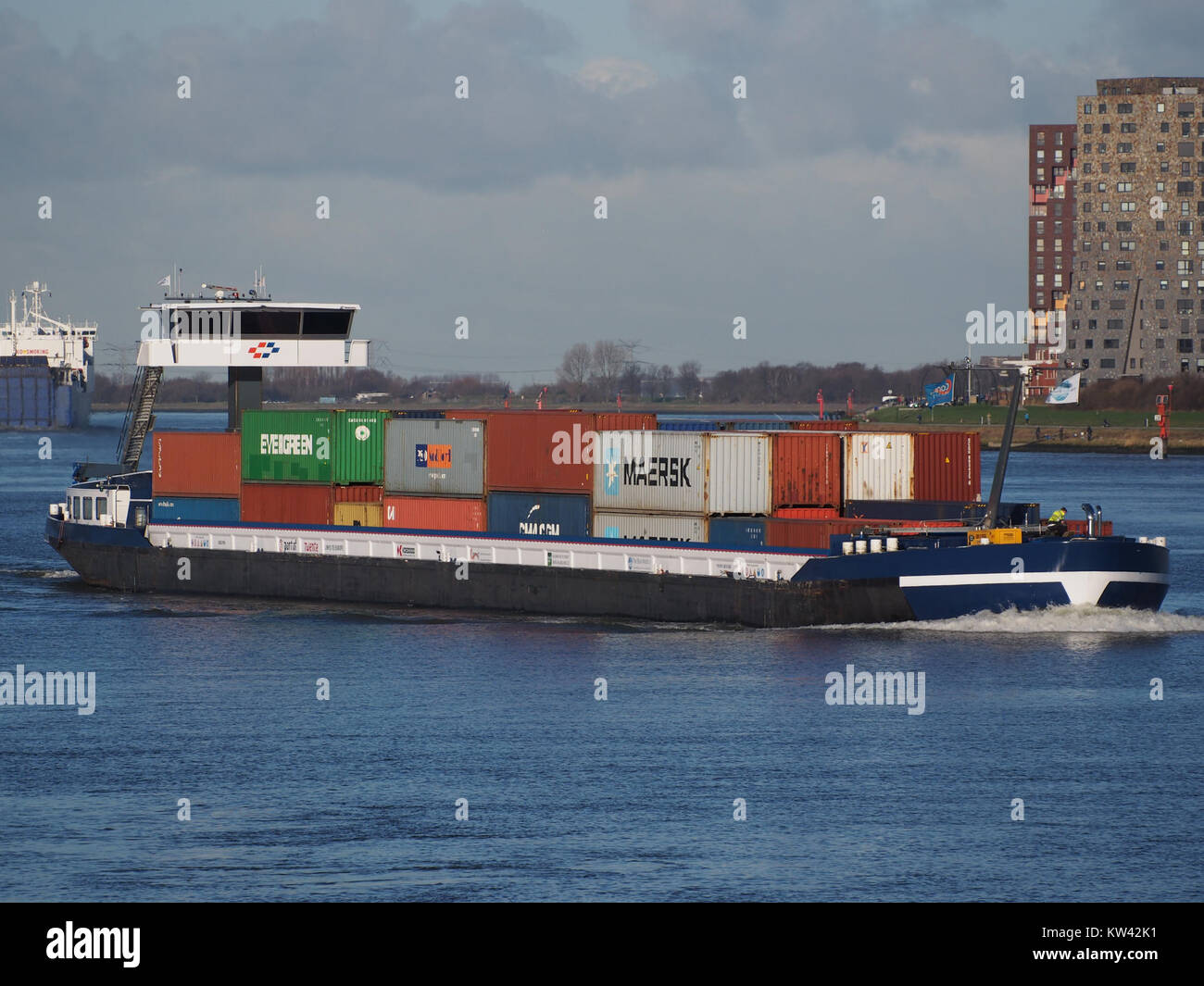 The 'Bontekoe' is a motor cargo ship built in 2009, identified by ...