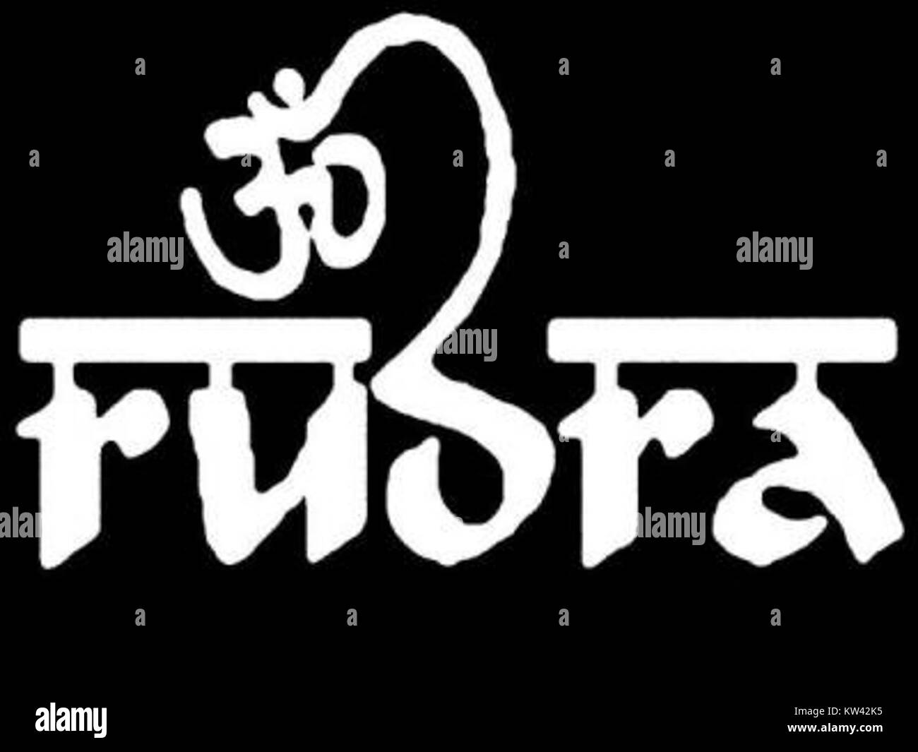 The logo of Rudra, a metal band known for its fusion of death metal and ...