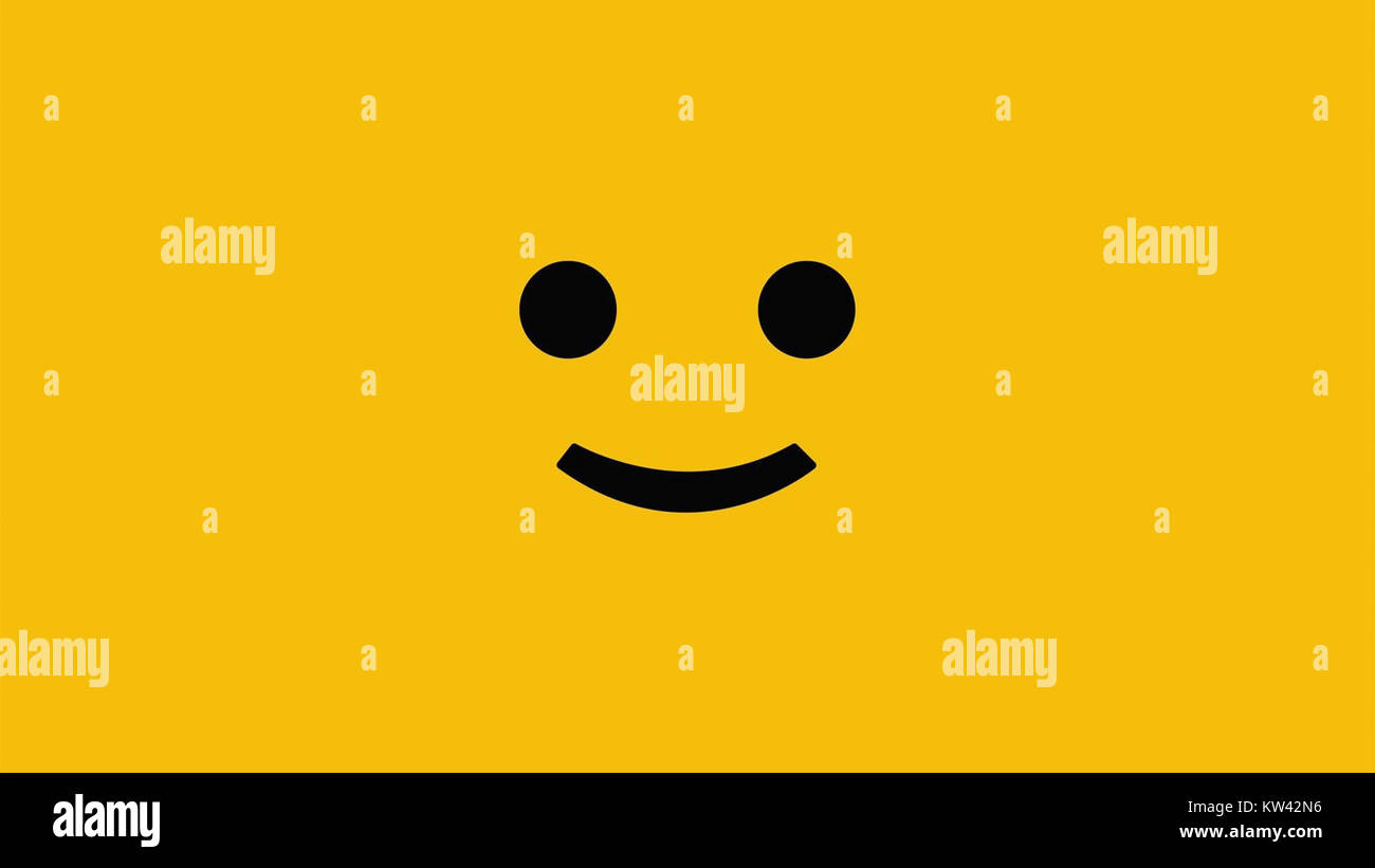 A simple design featuring a yellow square with a happy smiley face ...