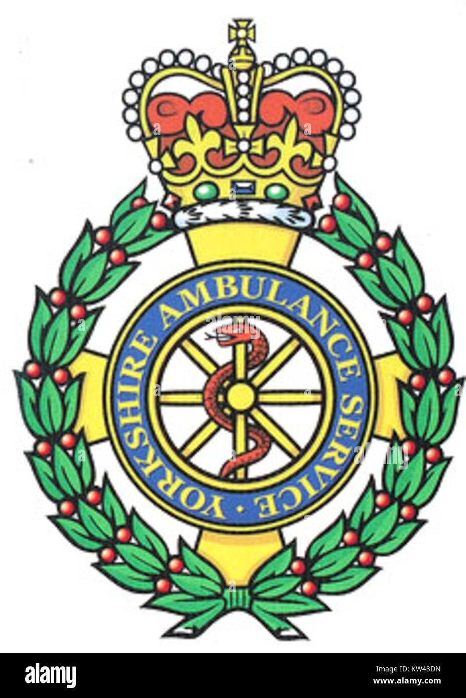 The logo of the Yorkshire Ambulance Service represents the organization ...