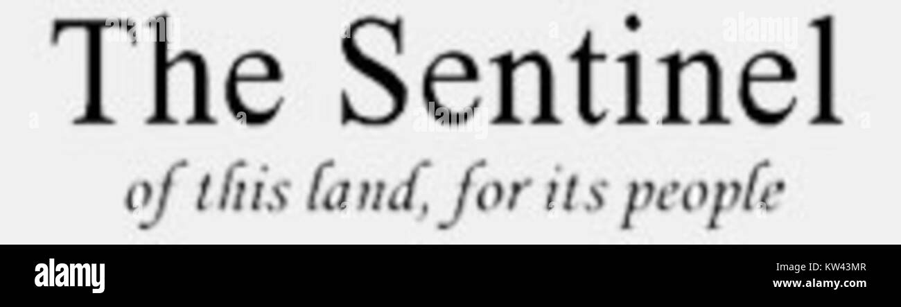 The sentinel book Black and White Stock Photos & Images - Alamy