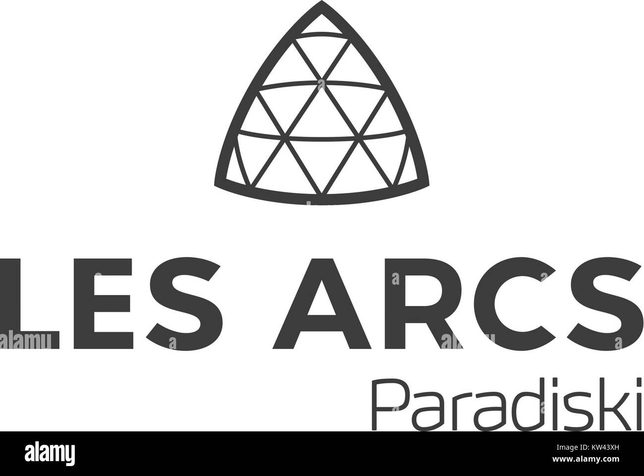 The official logo of the ski resort Les Arcs, located in the French ...