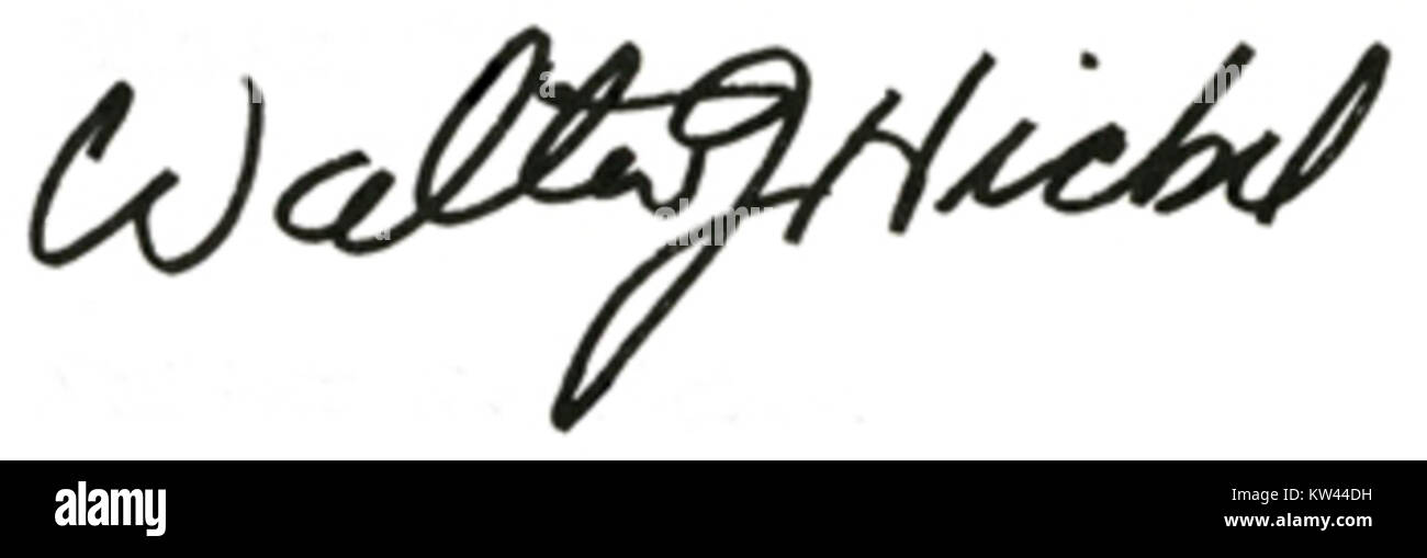 Walter J. Hickelâ€™s signature is a notable part of American political ...