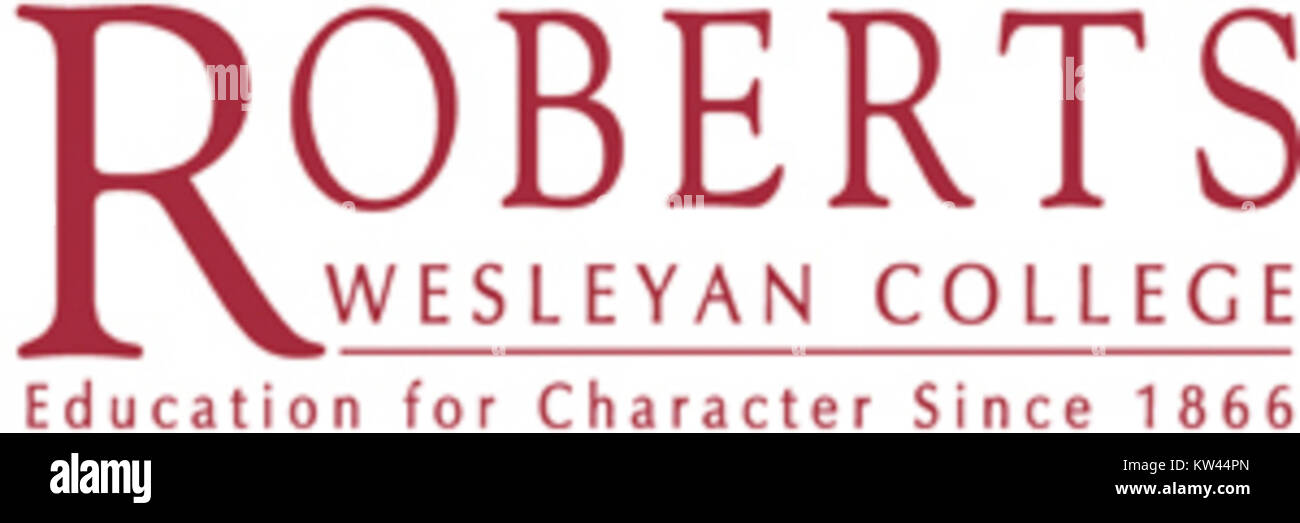 The logo of Roberts Wesleyan College, representing the institution's ...