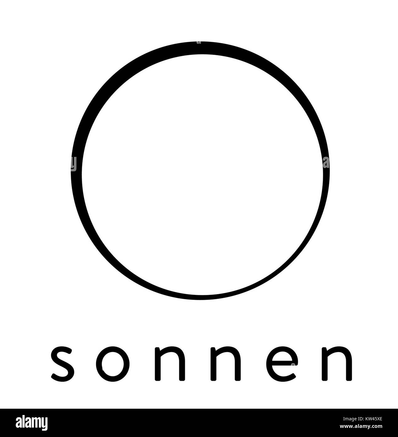 An excerpt of the Sonnen logo, a symbol of renewable energy and solar ...