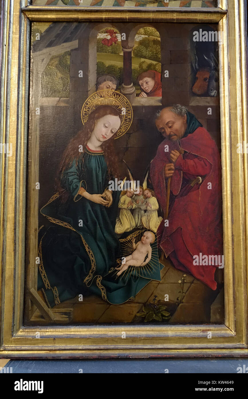 Birth of Christ. Altar detail St. Lorenz church Nuremberg, Germany ...
