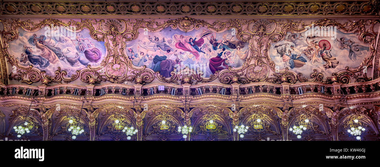 The ceiling of the Blackpool Tower Ballroom is renowned for its ...