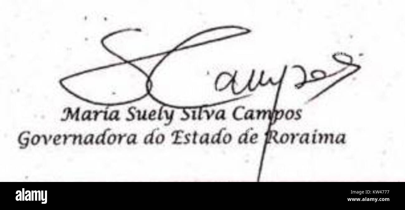 Suely Campos Governadora signature Stock Photo - Alamy