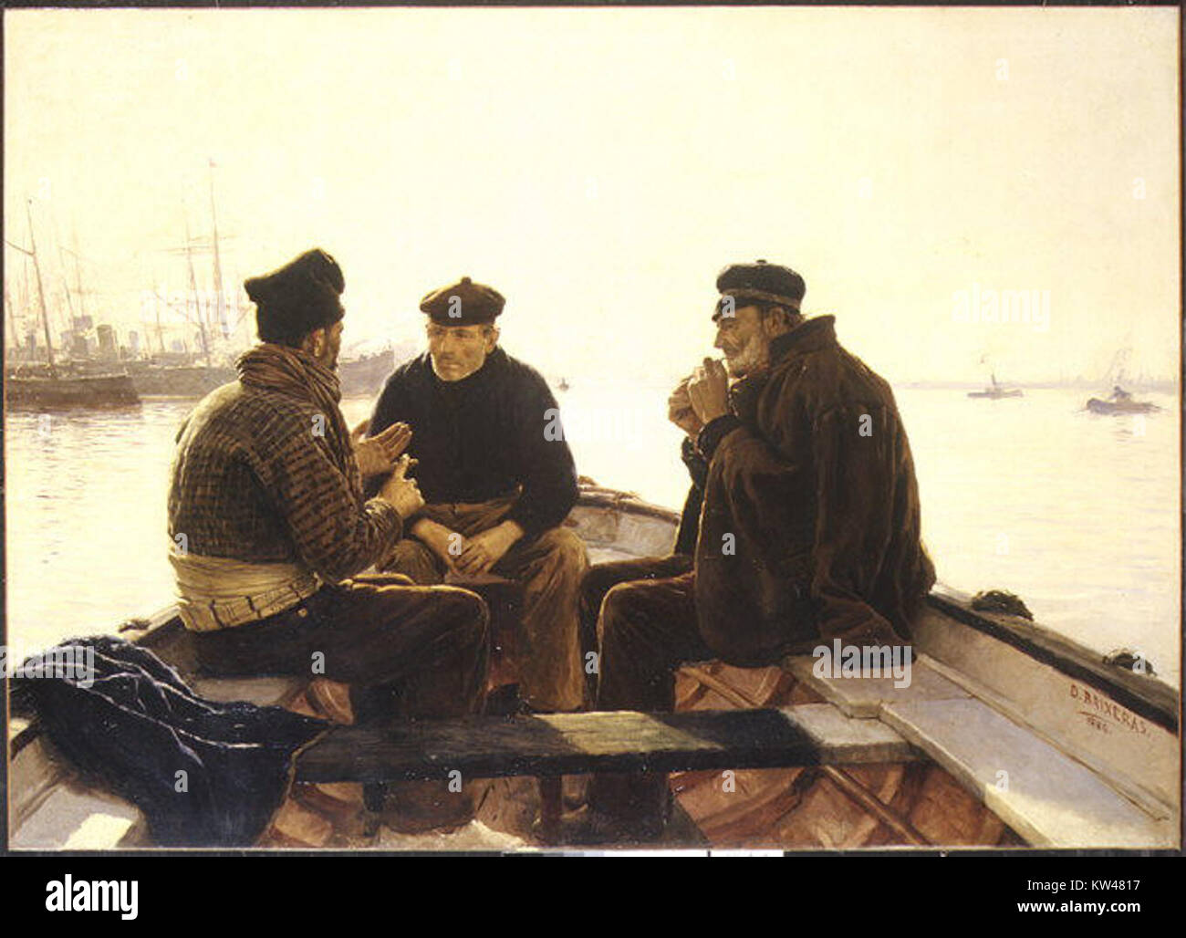 This artwork titled 'Boatmen of Barcelona' is part of The Metropolitan ...