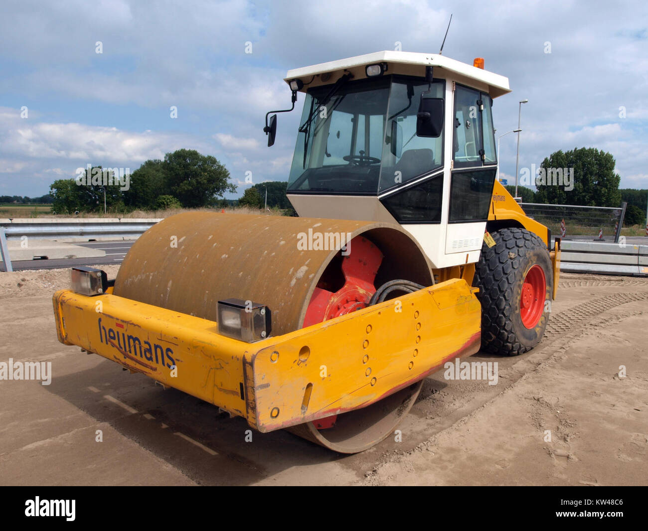 A Bomag roller, a type of road construction equipment, owned by ...