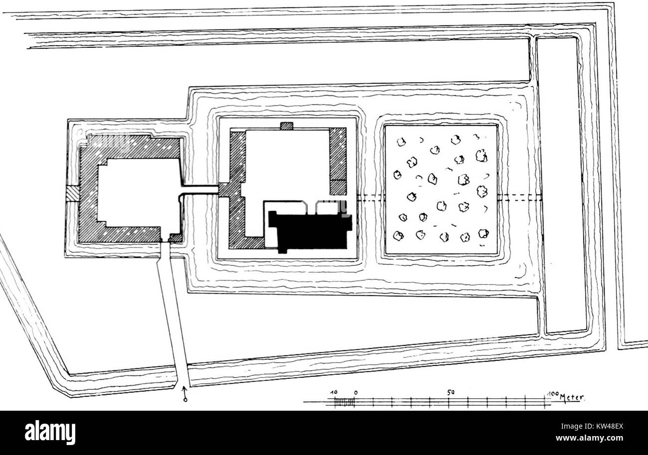 The Lageplan for Burg Frenz Nies is a detailed map outlining the ...