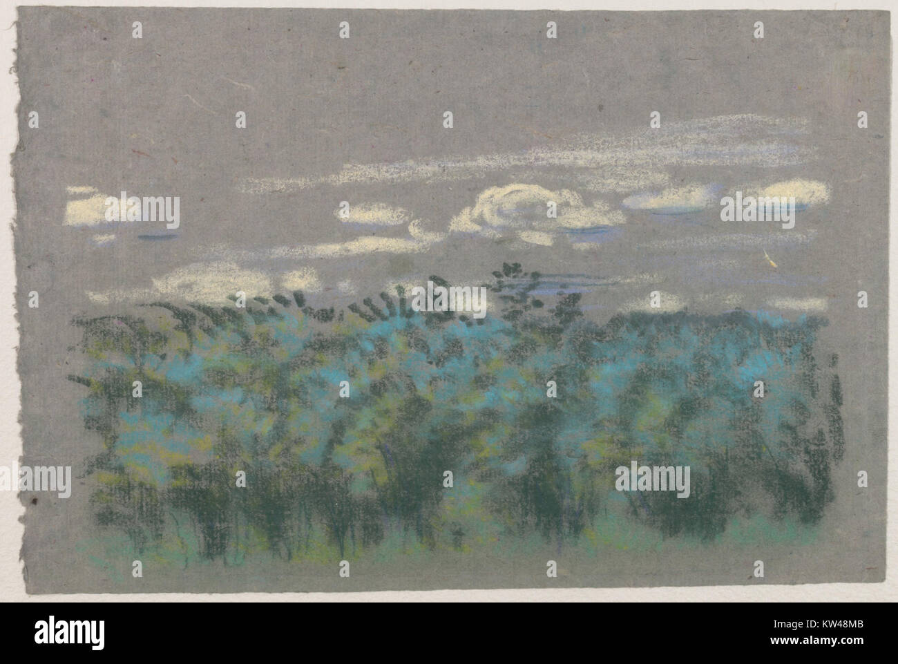 Blue Thicket is a fine example of modernist landscape art, depicting a ...