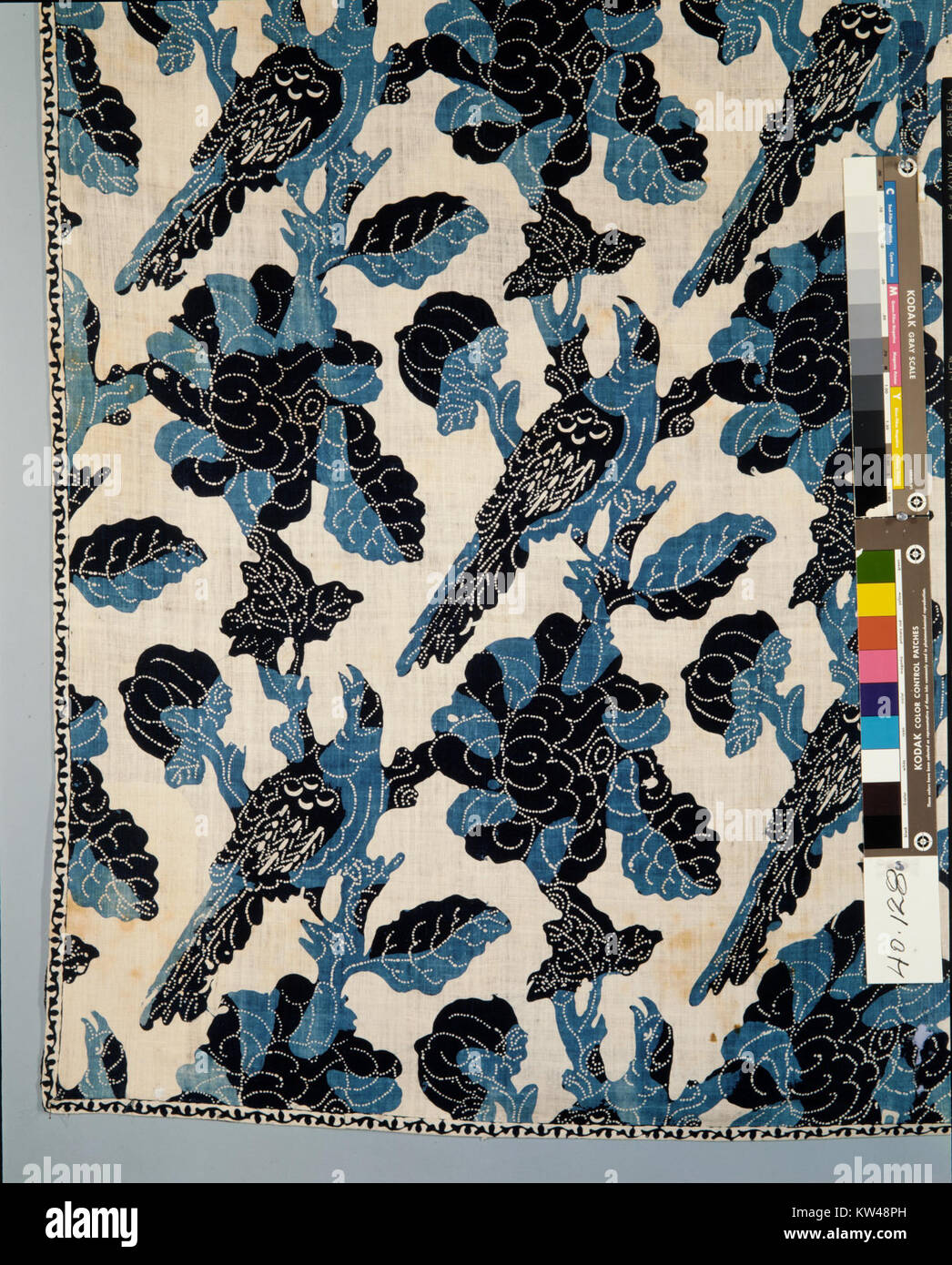 The Blue Resist Panel is a textile artifact, featuring a resist dye ...