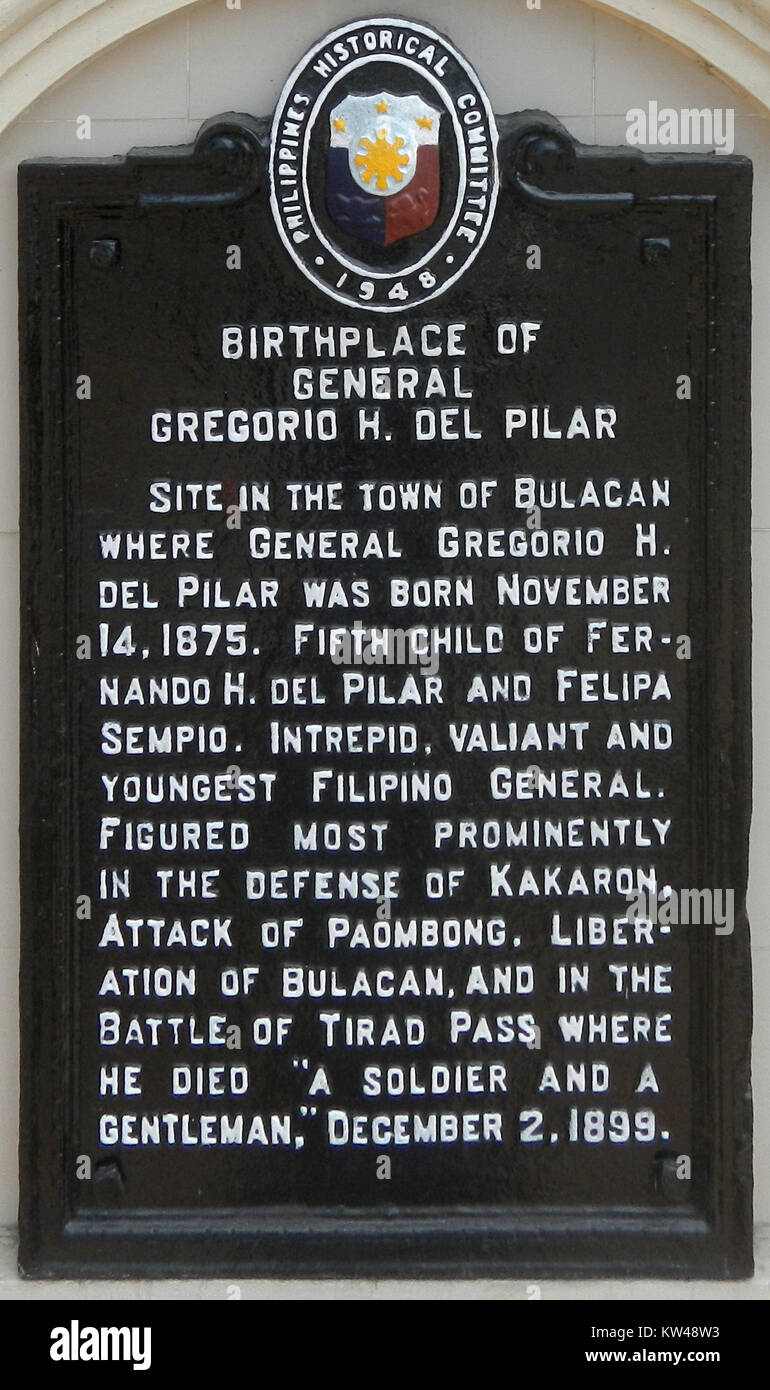 This historical marker marks the birthplace of General Gregorio H. del ...