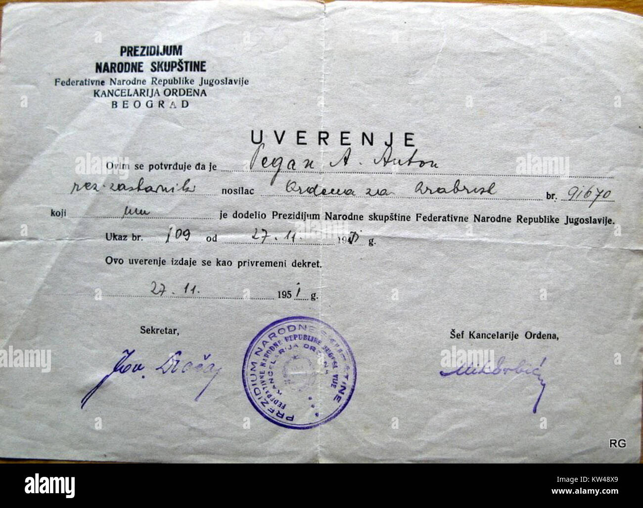 Odlikovanje hi-res stock photography and images - Alamy