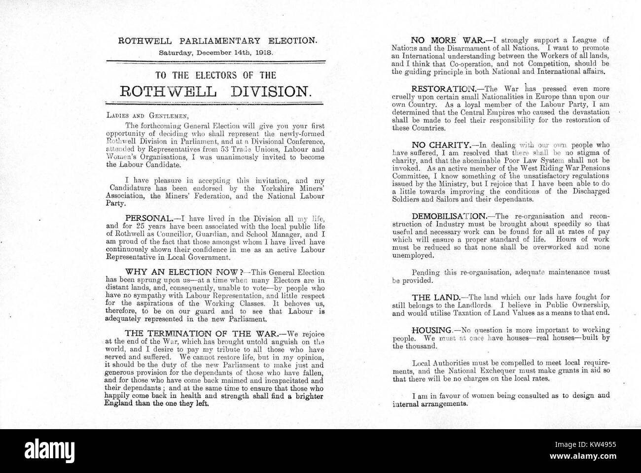 1918 general election Black and White Stock Photos & Images - Alamy