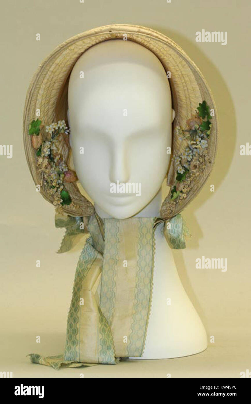 This bonnet, part of the MET collection, is an example of historical ...