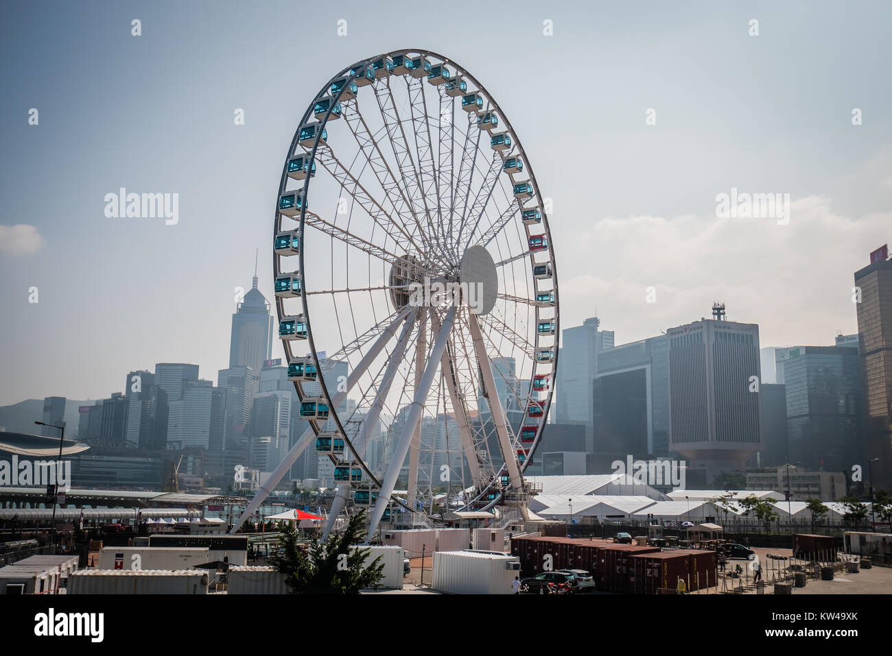 hong kong observation wheel Stock Photo - Alamy