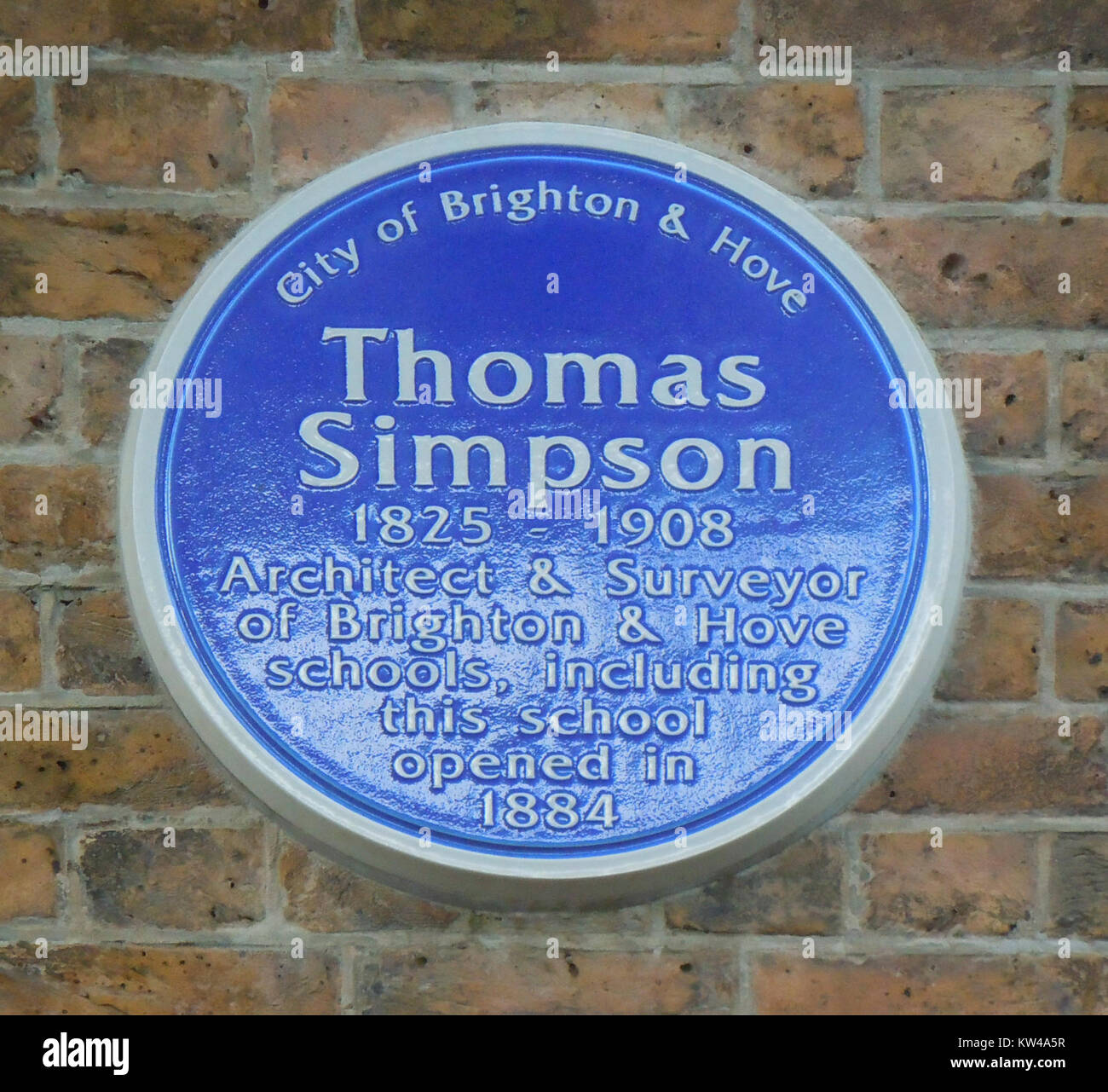 Blue Plaque for Thomas Simpson, West Hove Infants School, Connaught ...