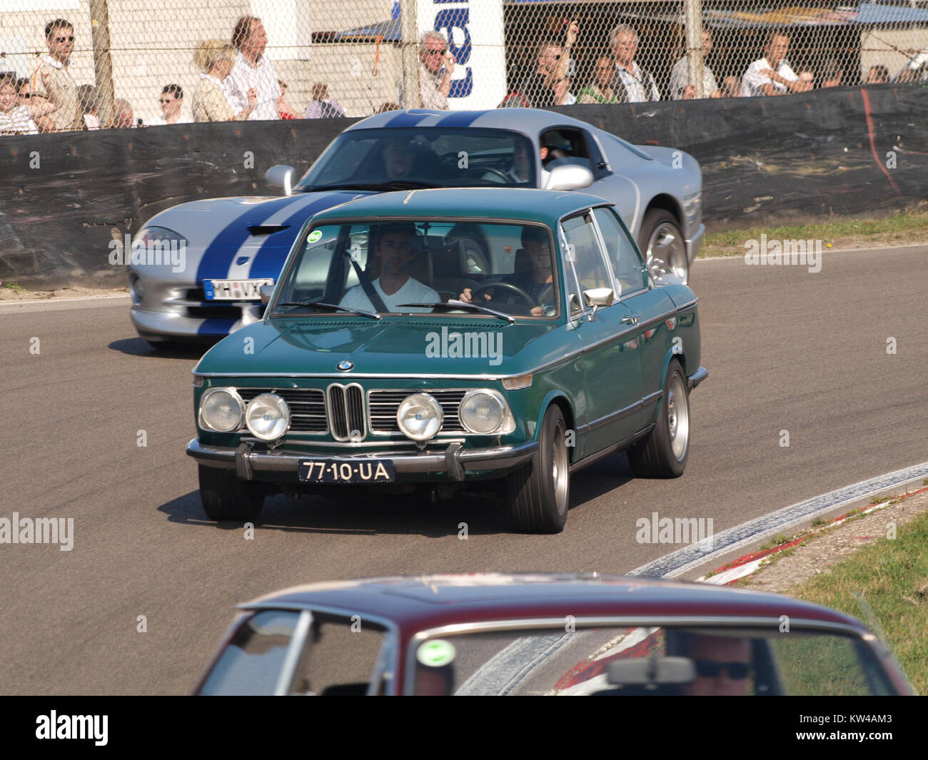 A photograph of a BMW 1602, a compact car from the 1970s, with Dutch ...