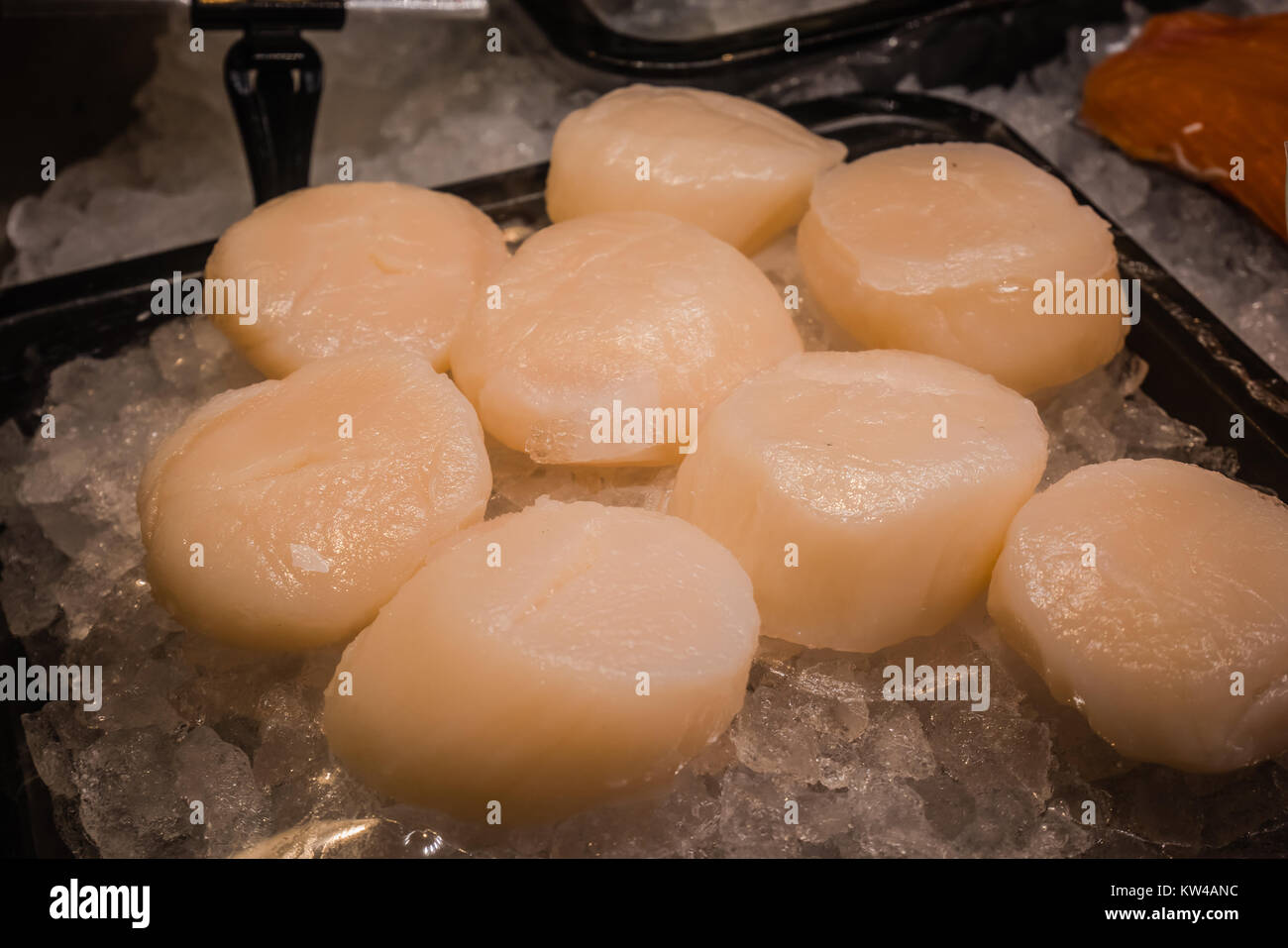 scallops inside supermarket Stock Photo - Alamy