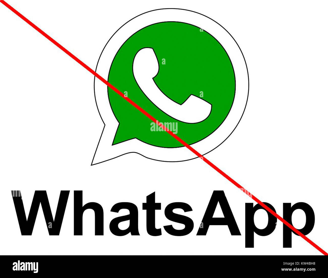 No WhatsApp logo color vertical Stock Photo - Alamy