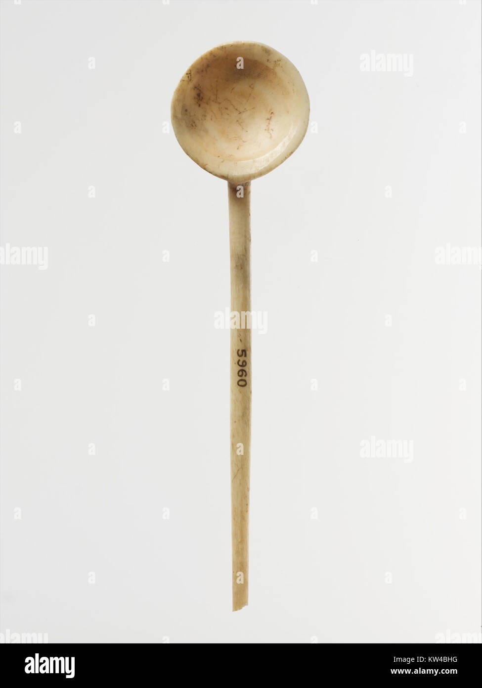 A bone spoon, part of the museum collection (MET DP121082), made from ...