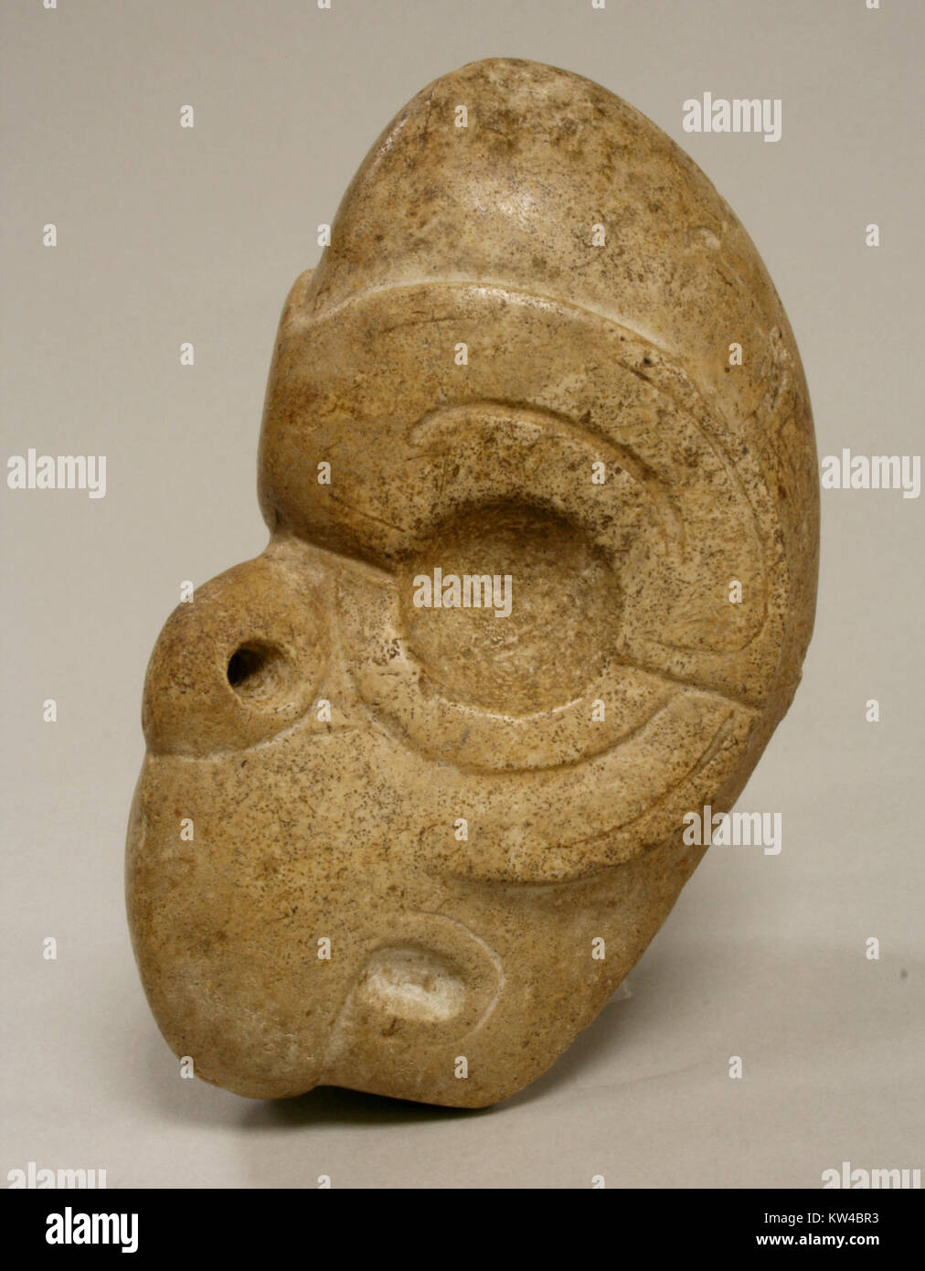 The 'Bird Head Hacha' is an ancient artifact, featuring a carved bird ...
