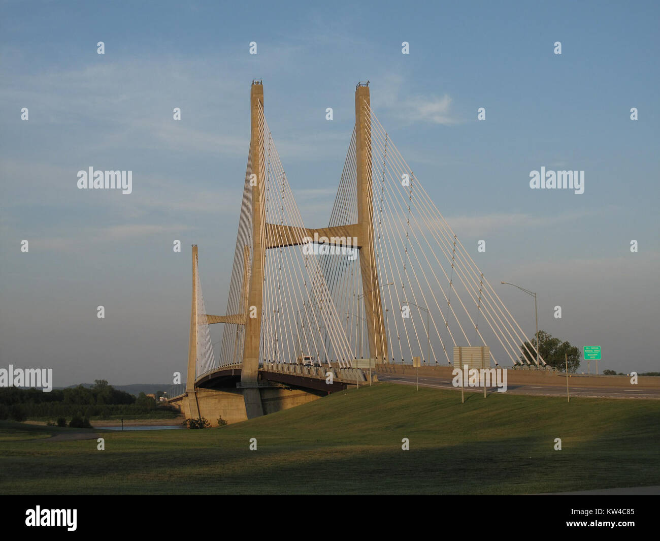 The Bill Emerson Memorial Bridge, completed in 2012, spans the ...