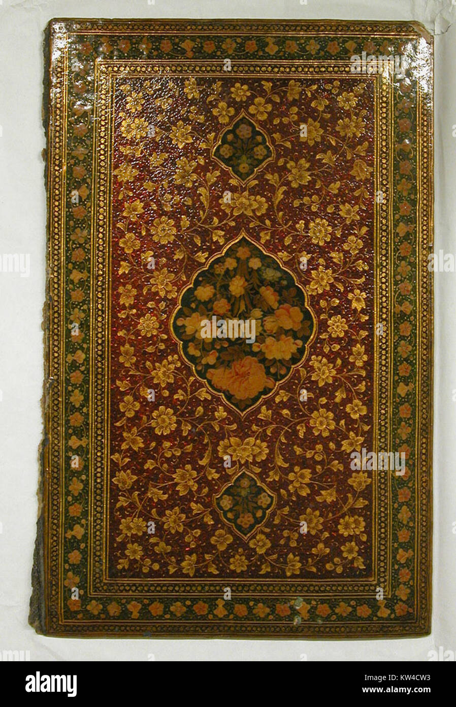 This example of bookbinding, referred to as 'Jild i kitab,' showcases a ...