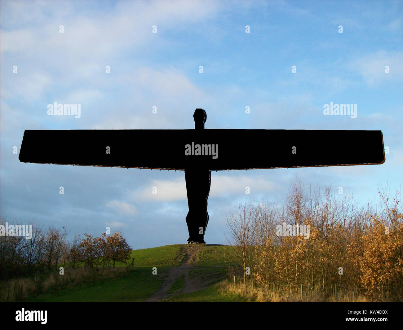 The 'Blacked out Angel of the North' is a sculpture by Antony Gormley ...