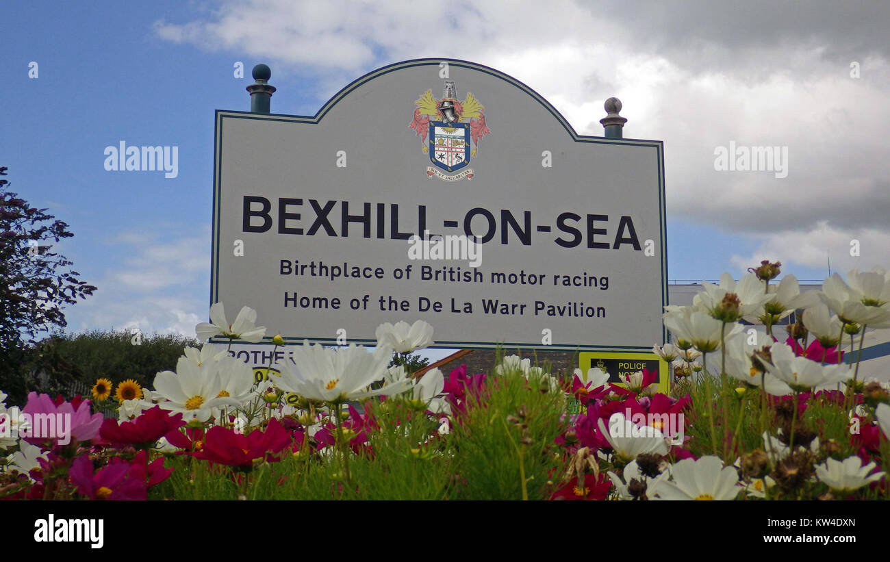 The Bexhill town limit sign, located on Bexhill Road, marks the ...