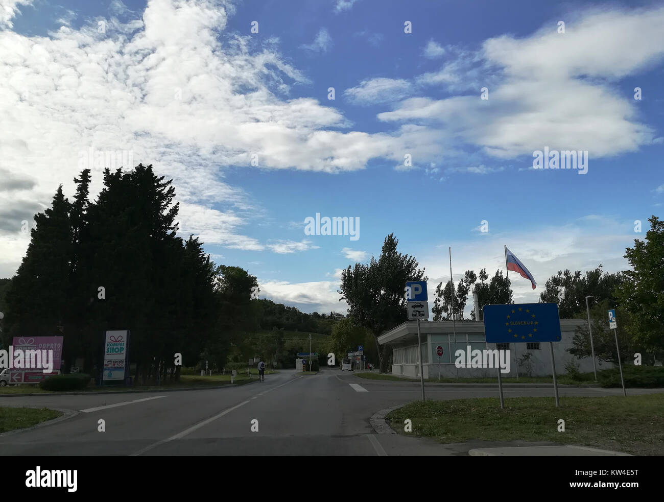 The border between Italy and Slovenia, a key geographical and political ...