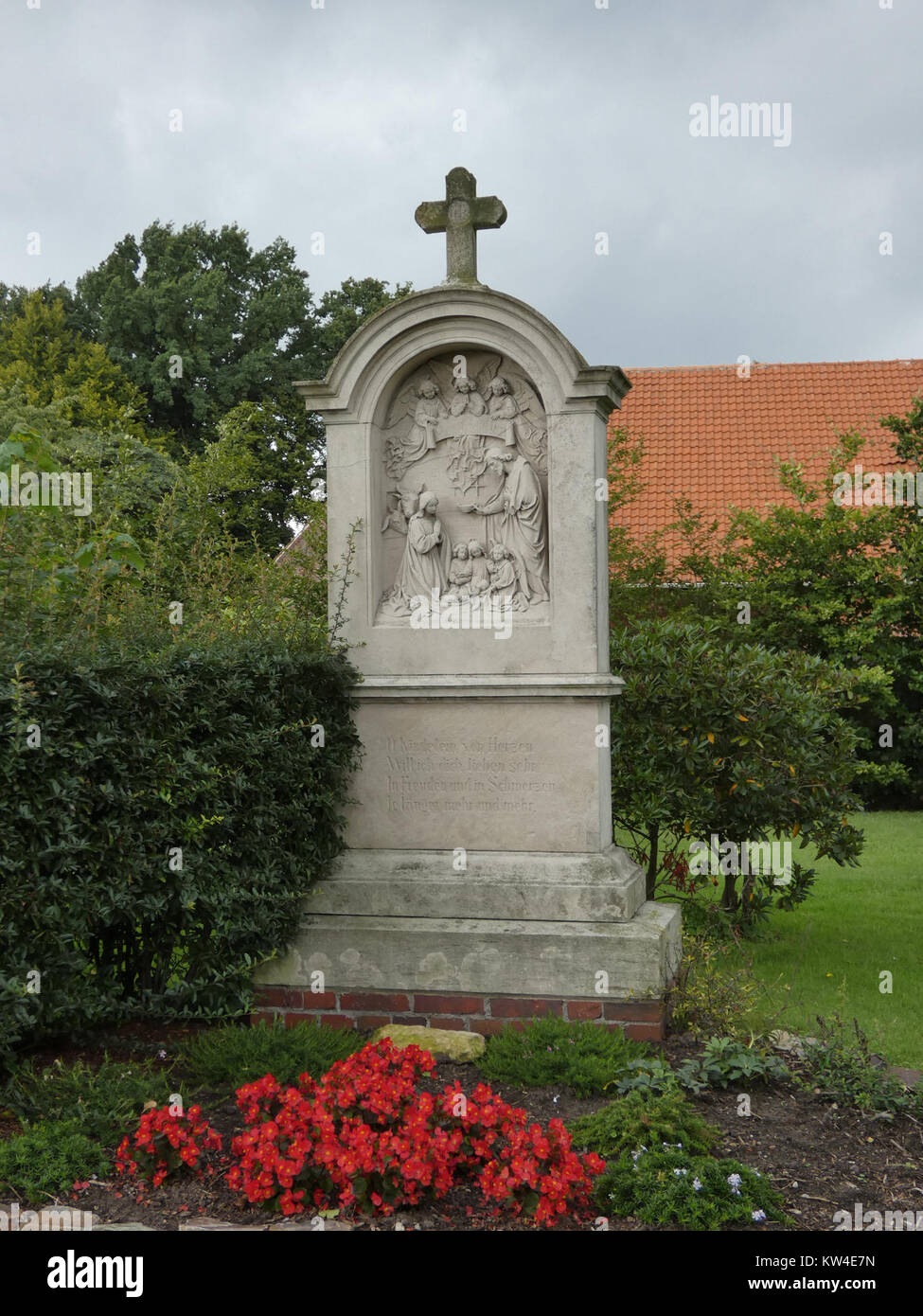 Photograph of a Bildstock in Coesfeld, Germany, a traditional religious ...