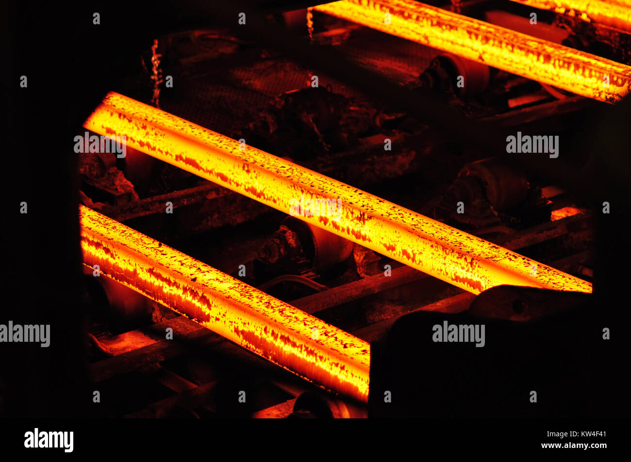 Production of steel in a steel mill - production in heavy industry ...