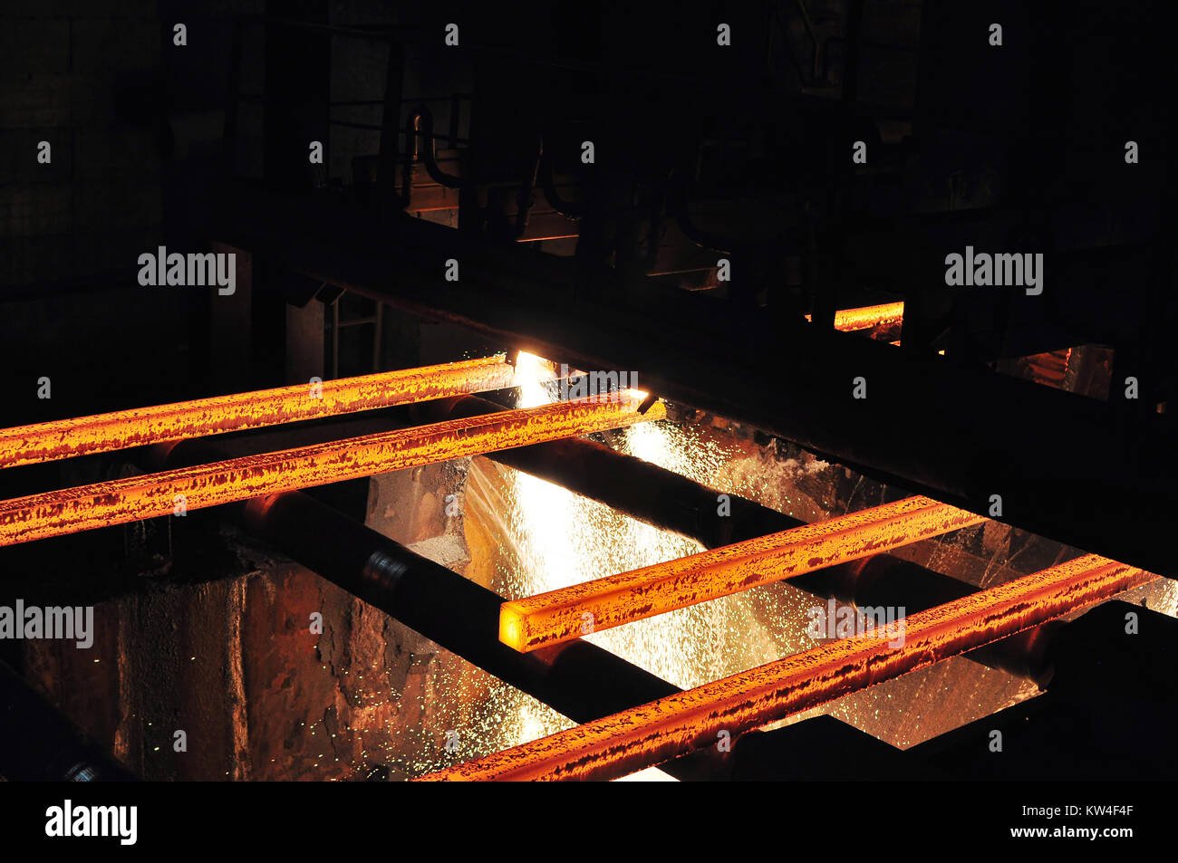 Production of steel in a steel mill - production in heavy industry ...