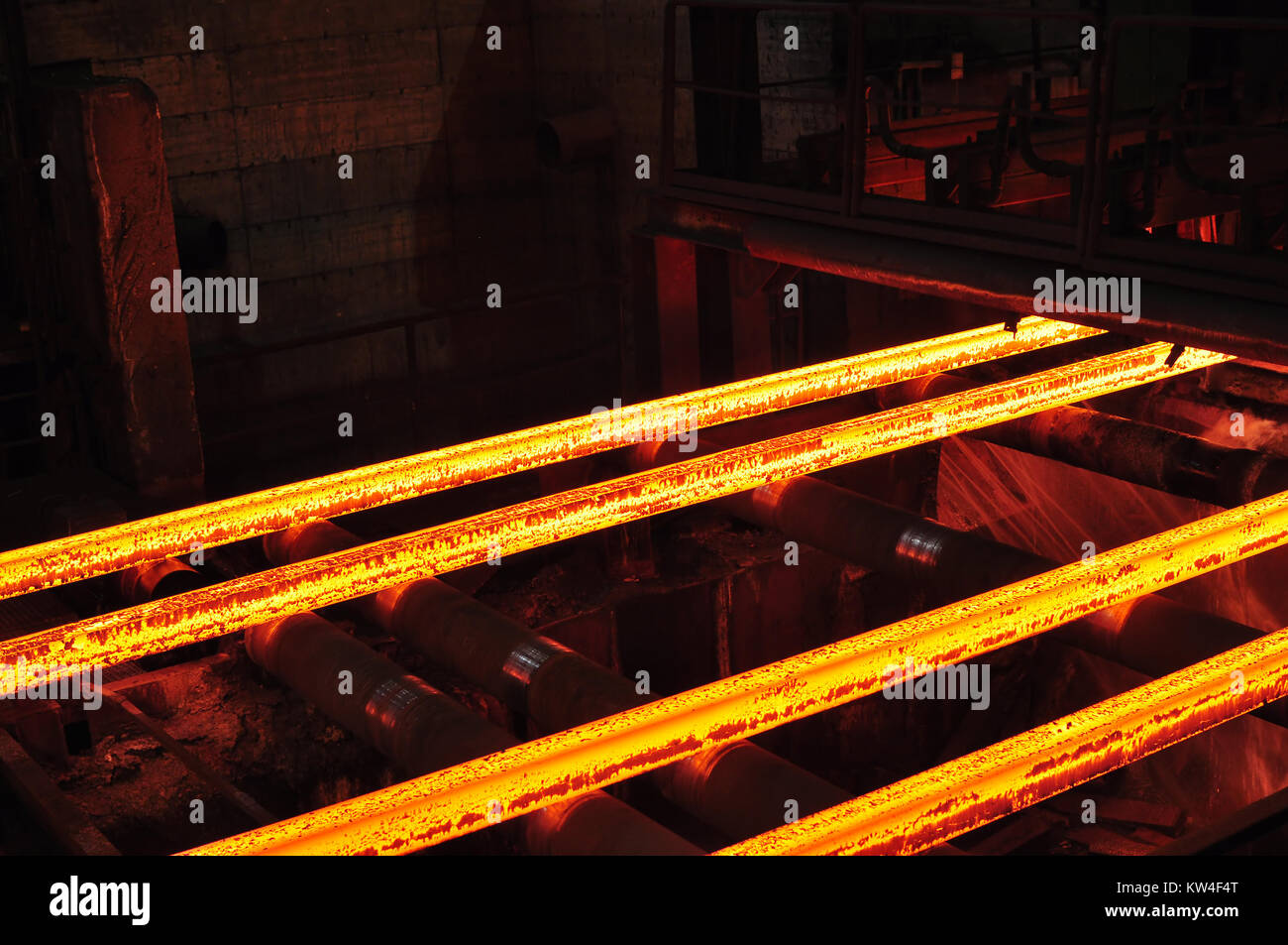 Production of steel in a steel mill - production in heavy industry ...