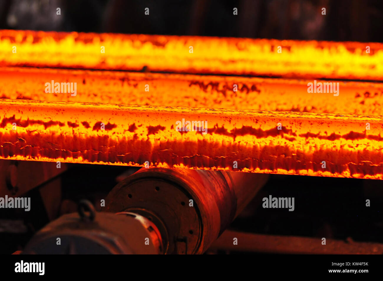 Production of steel in a steel mill - production in heavy industry ...