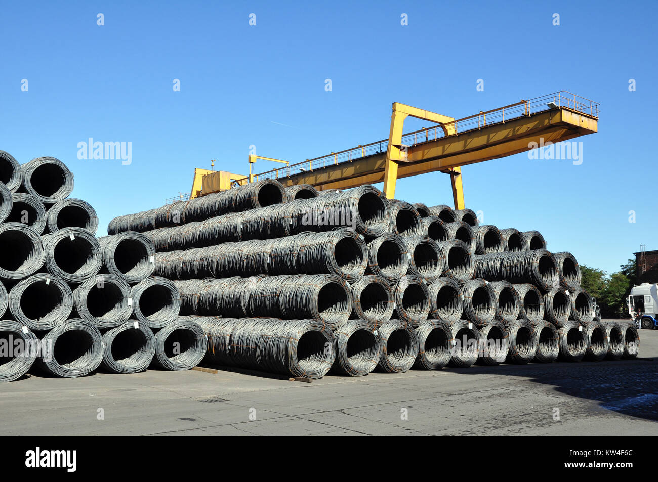 Production of steel in a steel mill - production in heavy industry ...