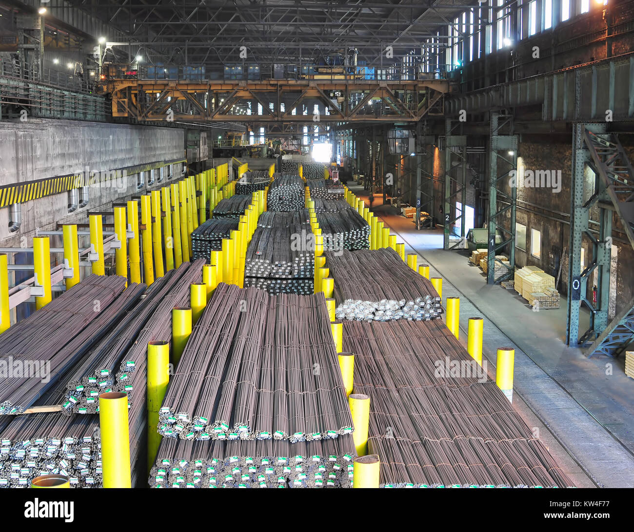 Production of steel in a steel mill - production in heavy industry ...