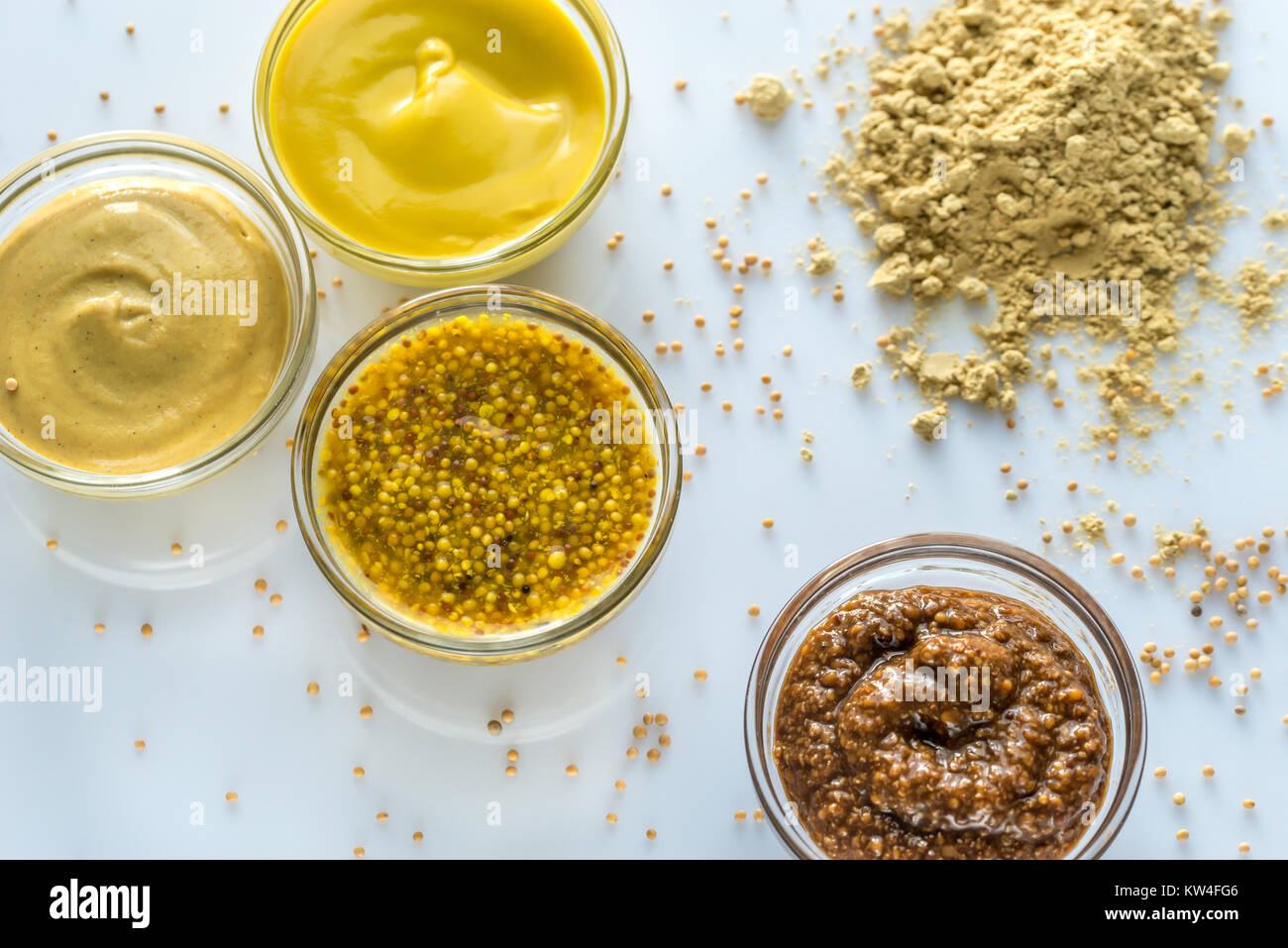 Different kinds of mustard Stock Photo - Alamy