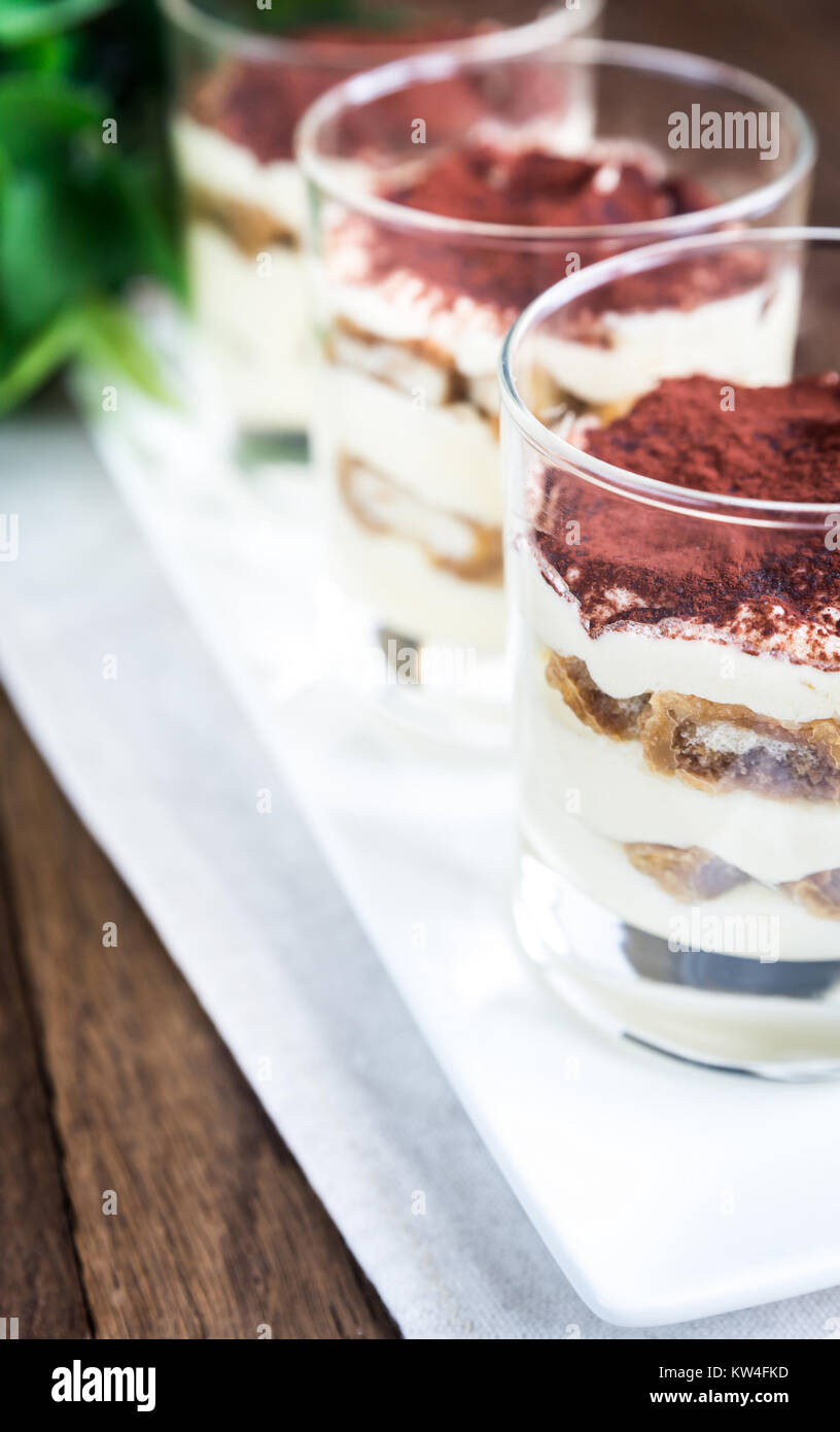 Tiramisu in the glass bowl Stock Photo - Alamy