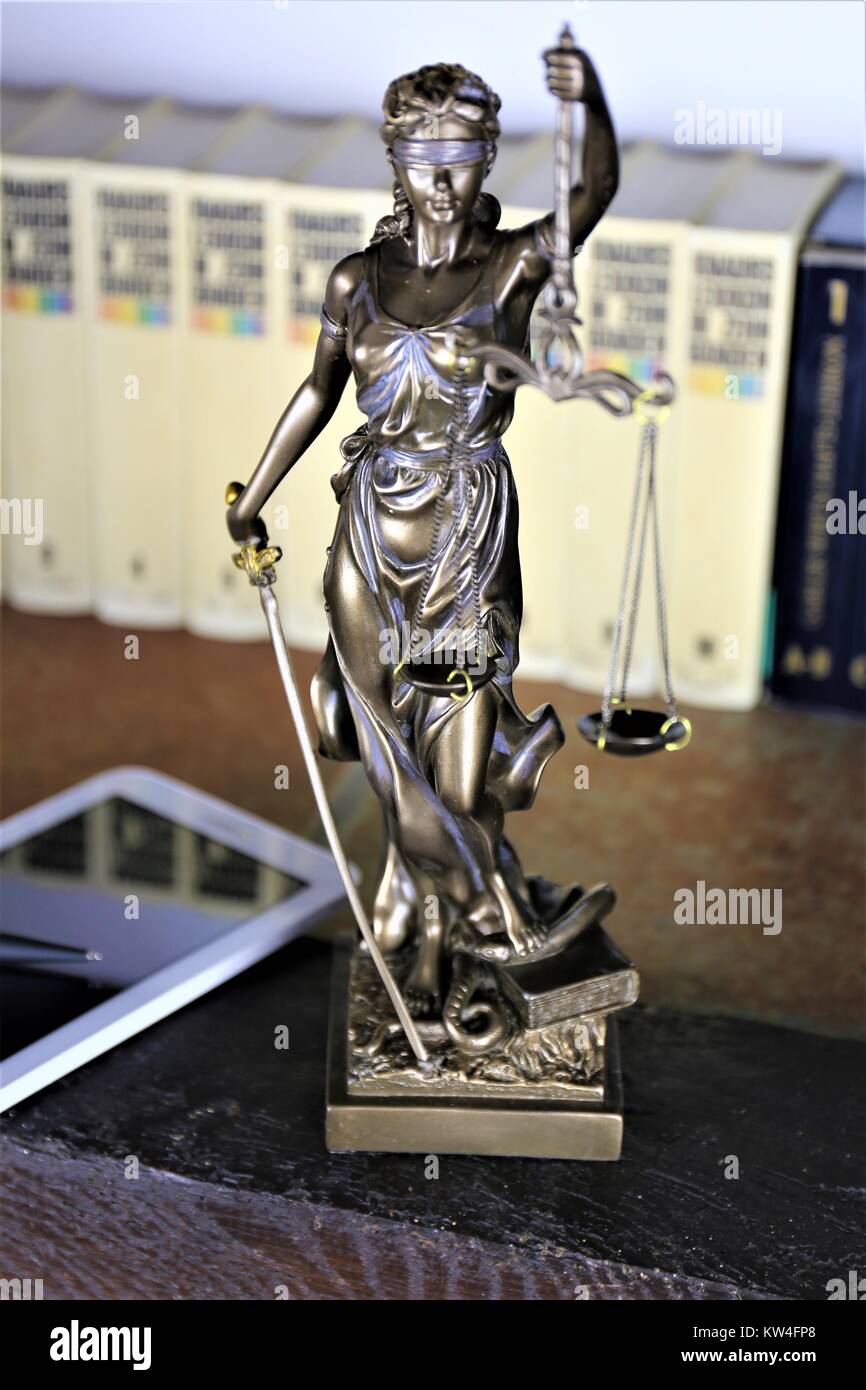 An concept Image of a justice statue Stock Photo - Alamy