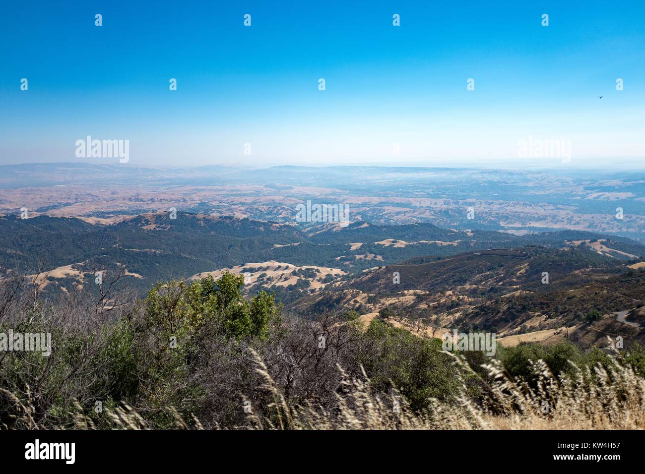View from the summit of Mount Diablo in the San Francisco Bay Area ...