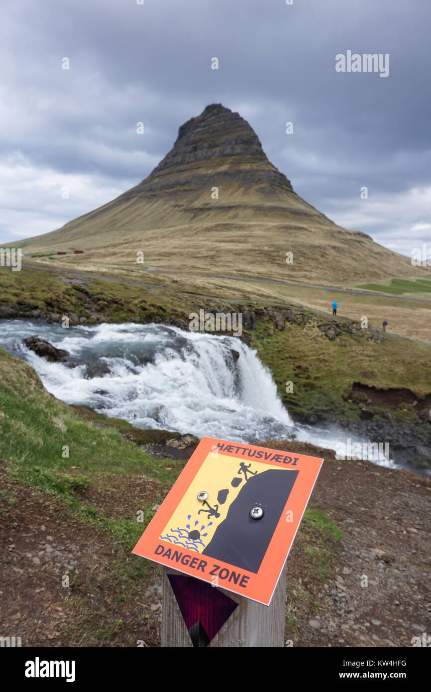 Danger erosion warning sign hi-res stock photography and images - Alamy