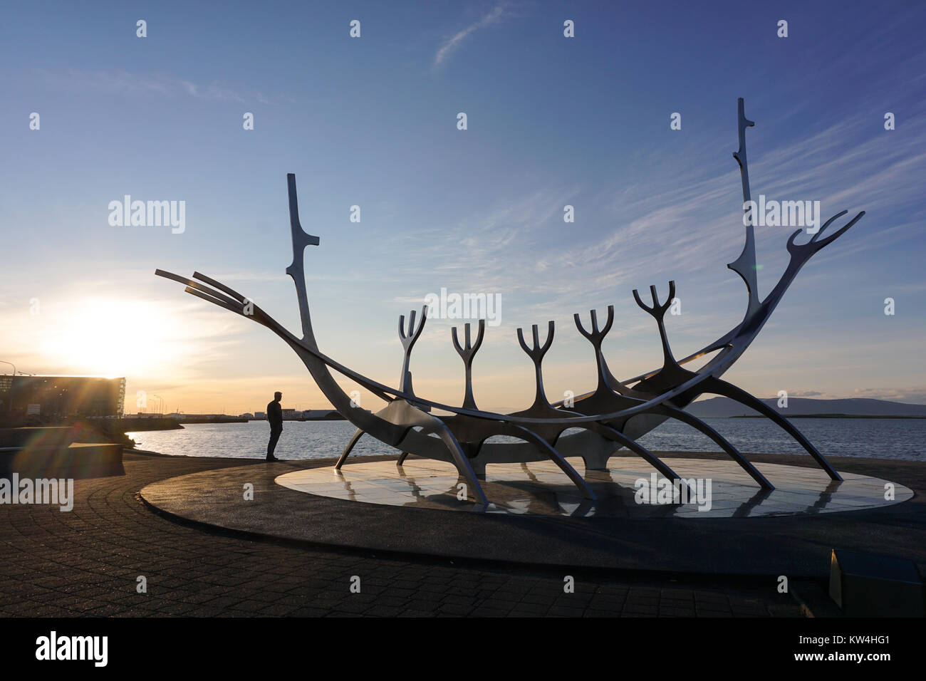 Sun Voyager, a stainless steel sculpture by Jon Gunnar Arnason in the ...