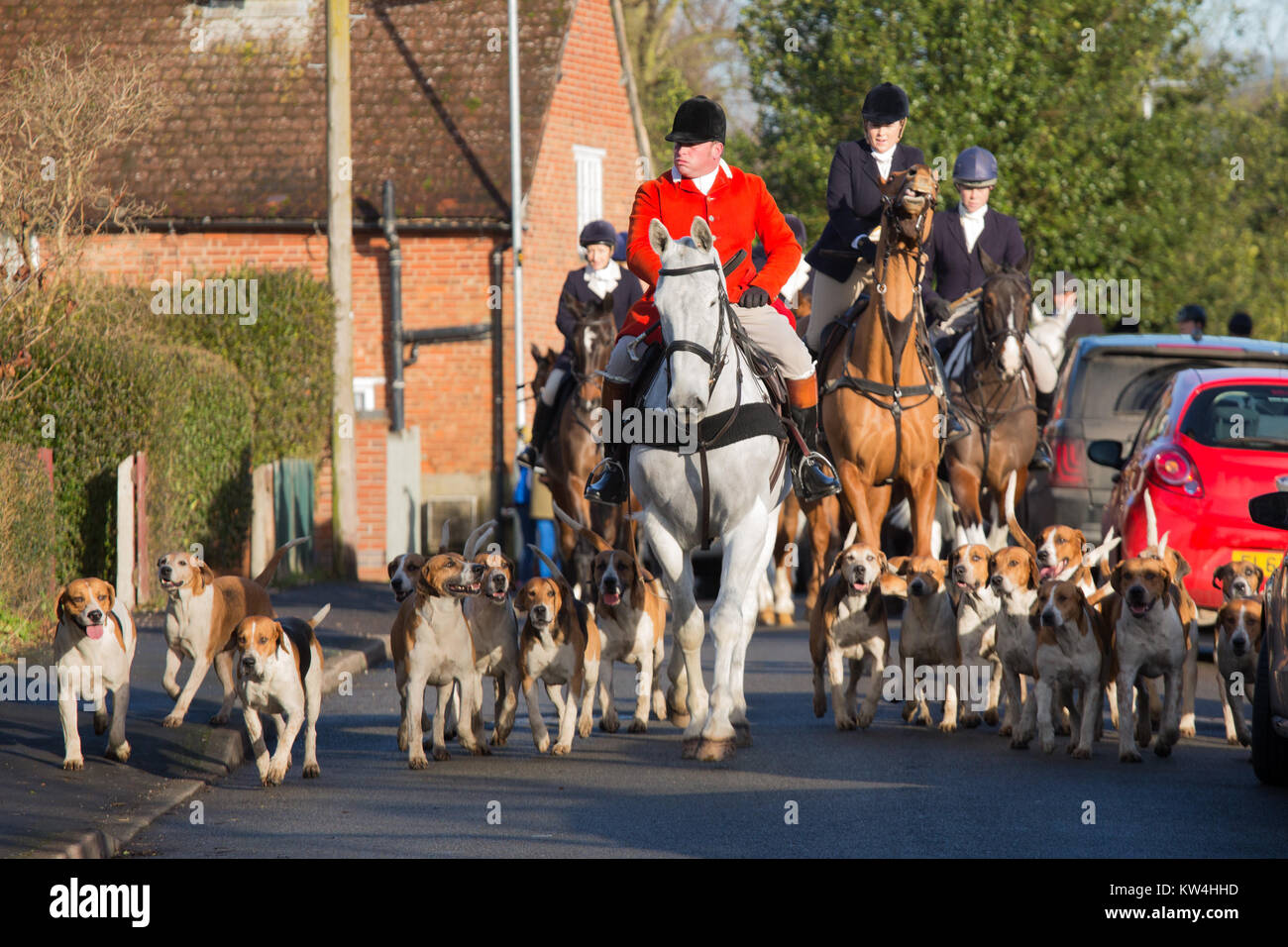 Atherstone Hunt meeting in Market Bosworth Leicestershire on Boxing Day ...
