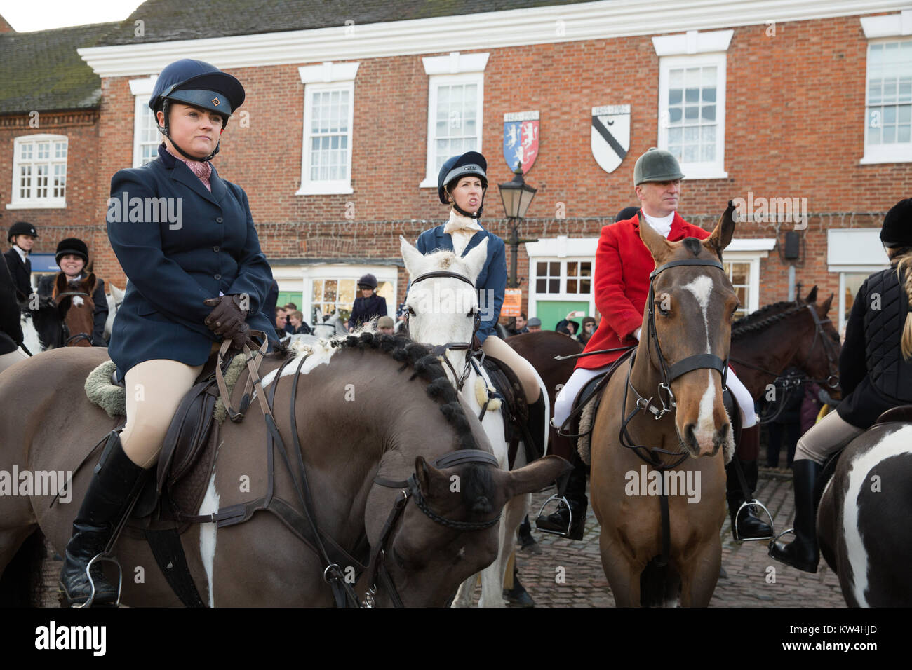 Atherstone Hunt meeting in Market Bosworth Leicestershire on Boxing Day ...